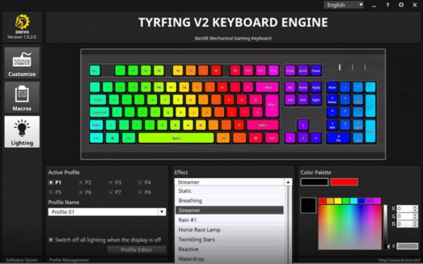 Avis clavier mécanique DREVO Tyrfing V2 rétroéclairage RGB